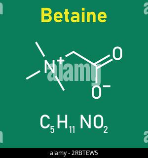 Chemical structure of Betaine (C5H11NO2). Chemical resources for ...