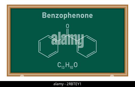 Chemical structure of benzophenone (C13H10O). Chemical resources for ...