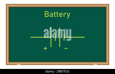 Double cell battery symbol in electricity. Vector illustration isolated ...