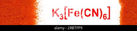 Chemical formula of Potassium Ferricyanide with chemical texture on ...