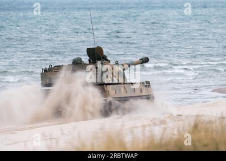 South Korea`s K9 Thunder gun-howitzers of the Polish Armed Forces ...