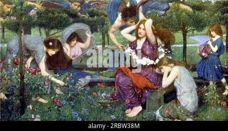 Waterhouse, John William - Flora and the Zephyrs - 1898 Stock Photo - Alamy