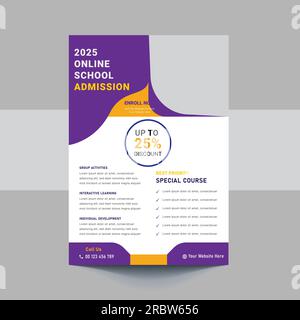 Kids activities brochure template layout. Happy family time. Flyer ...