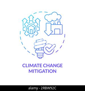 Climate change mitigation icon heatflation concept Stock Vector Image ...
