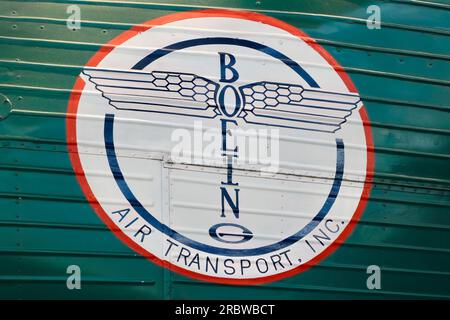 Sign City of Auburn on a Boeing 80A-1 passenger aircraft the first ...