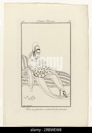 WEGENER Gerda - Costumes Parisiens 1914 - Vintage illustrated print ...