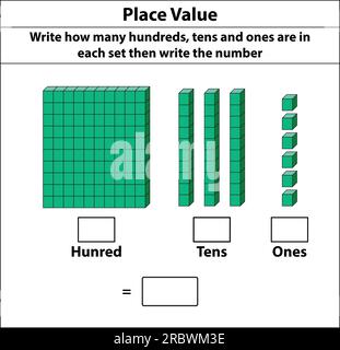 Place Value hundreds tens and ones. 10 blocks. and single blocks ...