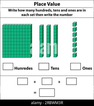 Place Value hundreds tens and ones. 10 blocks. and single blocks ...