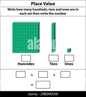 Place Value hundreds tens and ones. 10 blocks. and single blocks ...