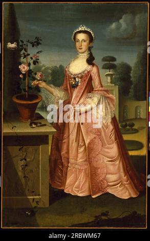 Portrait of Deborah Hall. 1766. Deborah Hall by Williams Stock Photo ...