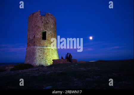 San Giovanni Tower; La Caletta, Siniscola, Sardinia, Italy, Europe ...