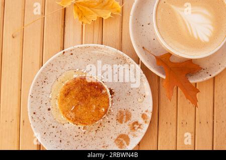 Aesthetic vegetarian autumn carrot dessert with agave syrup. No baking ...