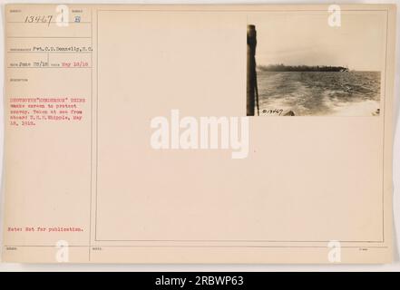 Camouflage screen used during World War I to conceal troop movement ...