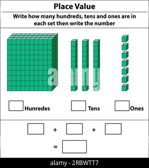 Place Value hundreds tens and ones. 10 blocks. and single blocks ...