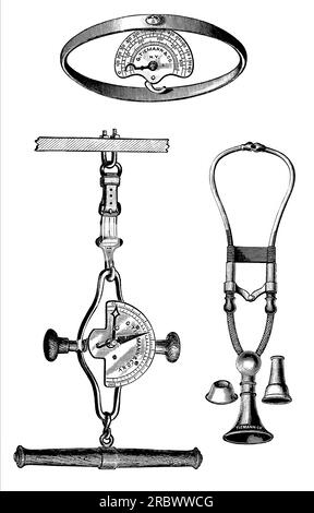 Instruments for craniometry, 19th century Stock Photo - Alamy