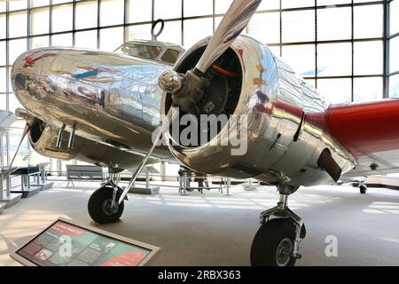 Lockheed Model 10-E Electra twin engined airplane in the livery of ...