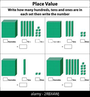 Place Value hundreds tens and ones. 10 blocks. and single blocks ...