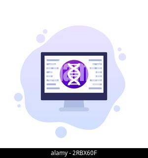 bioinformatics icon, analysis of biological data Stock Vector Image ...