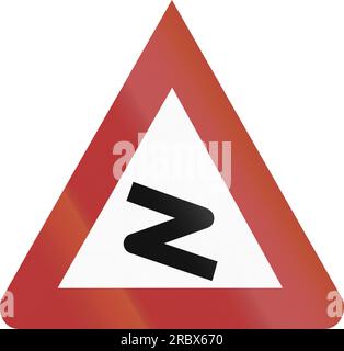 Old design (1956) of a German sign outlining a route diversion Stock ...