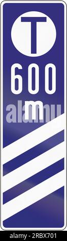 Old design (1938) of a German highway countdown marker Stock Photo - Alamy