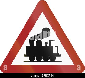 Old design (1953) of a German sign warning about a curve Stock Photo ...