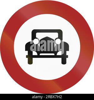Old design (1953) of a German sign warning about a curve Stock Photo ...