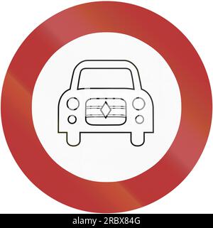 Old design (1956) of a German sign outlining a route diversion Stock ...