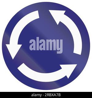 German sign indicating a roundabout Stock Photo - Alamy