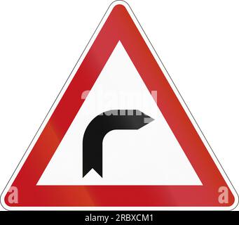 German traffic sign: Turn right Stock Photo - Alamy