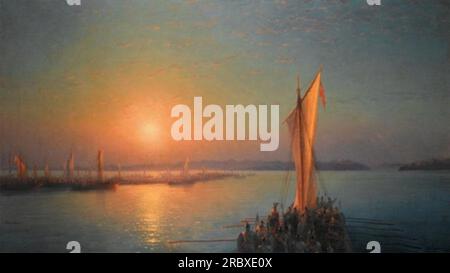 The Varangians on the Dnieper 1876 by Ivan Aivazovsky Stock Photo - Alamy