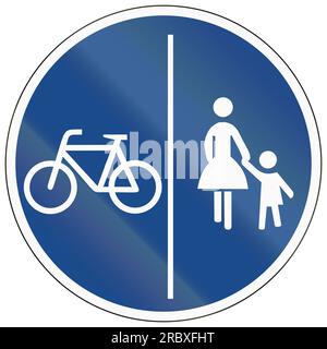 German traffic sign on a shared-use path Stock Photo - Alamy