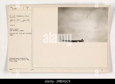 Aircraft at Kelly Field in San Antonio, Texas, make a steep glide ...