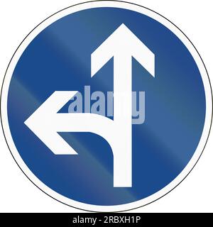 German traffic sign: Go straight Stock Photo - Alamy
