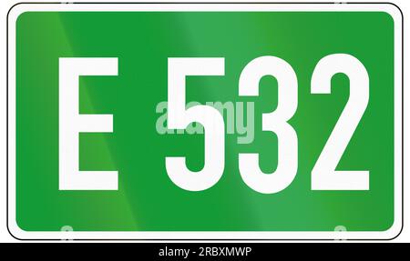 European road number sign for E552 Stock Photo - Alamy