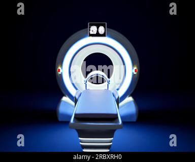 Top view of MRI SCANNER - Magnetic resonance imaging device in Hospital ...