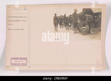 U.S. Army soldier eating rations during World War I ca. 1916-1919 Stock ...