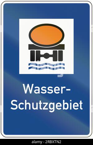 German traffic sign prohibiting thoroughfare of motor vehicles subject ...