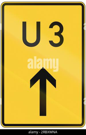 German detour sign. Umleitung means detour/route diversion Stock Photo ...