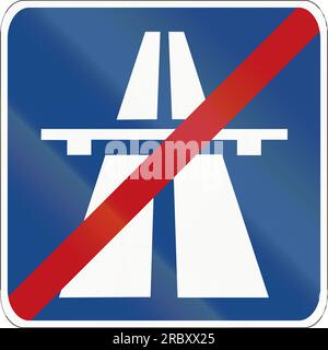 German traffic sign: Beginning of motorway/Autobahn Stock Photo - Alamy
