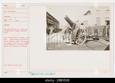"105 MM Howitzer and Carriage in service of Royal Italian Army during ...