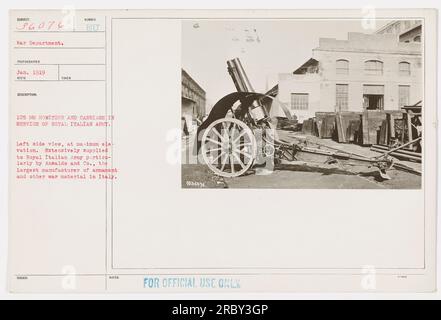 "105 MM Howitzer and Carriage in service of Royal Italian Army during ...