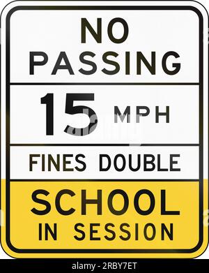 United states school warning sign: Speed limit Stock Photo - Alamy