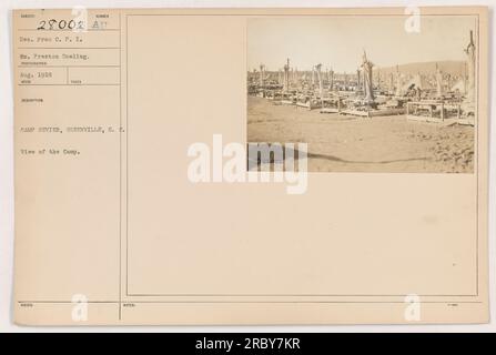 Soldiers at Camp Sevier in Greenville, South Carolina. The image shows ...