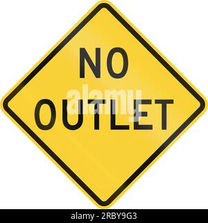 No outlet warning sign Stock Photo - Alamy