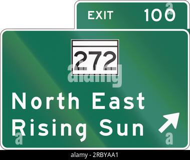 United States Interchange Exit Direction Sign Stock Photo - Alamy