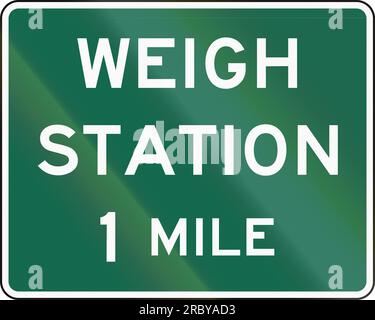 United States MUTCD weigh station sign Stock Photo - Alamy
