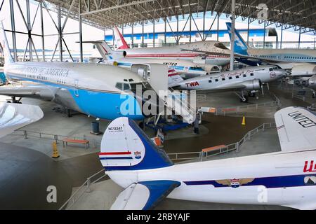 Aircraft flight in Seattle aviation museum and street walk Stock Photo ...