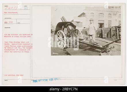 "105 MM Howitzer and Carriage in service of Royal Italian Army during ...