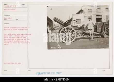 "105 MM Howitzer and Carriage in service of Royal Italian Army during ...