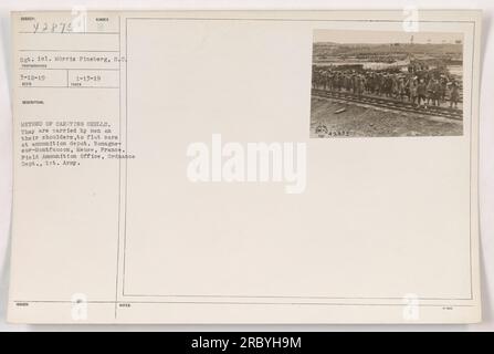 Storage of shells, France, WW1 Stock Photo - Alamy